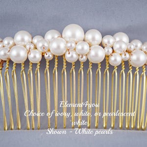 Swarovski Pearl Bridal Comb | Silver Wedding Hair Piece - Etsy