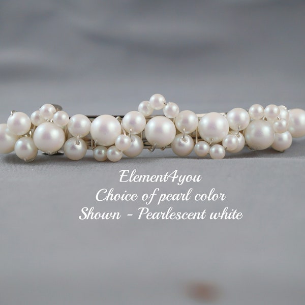 Pearl Barrette - Etsy