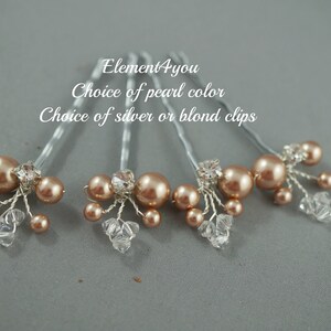 CLIPS Set of 4 Ivory Pearl Clips Bridal Hair Pins Wedding - Etsy