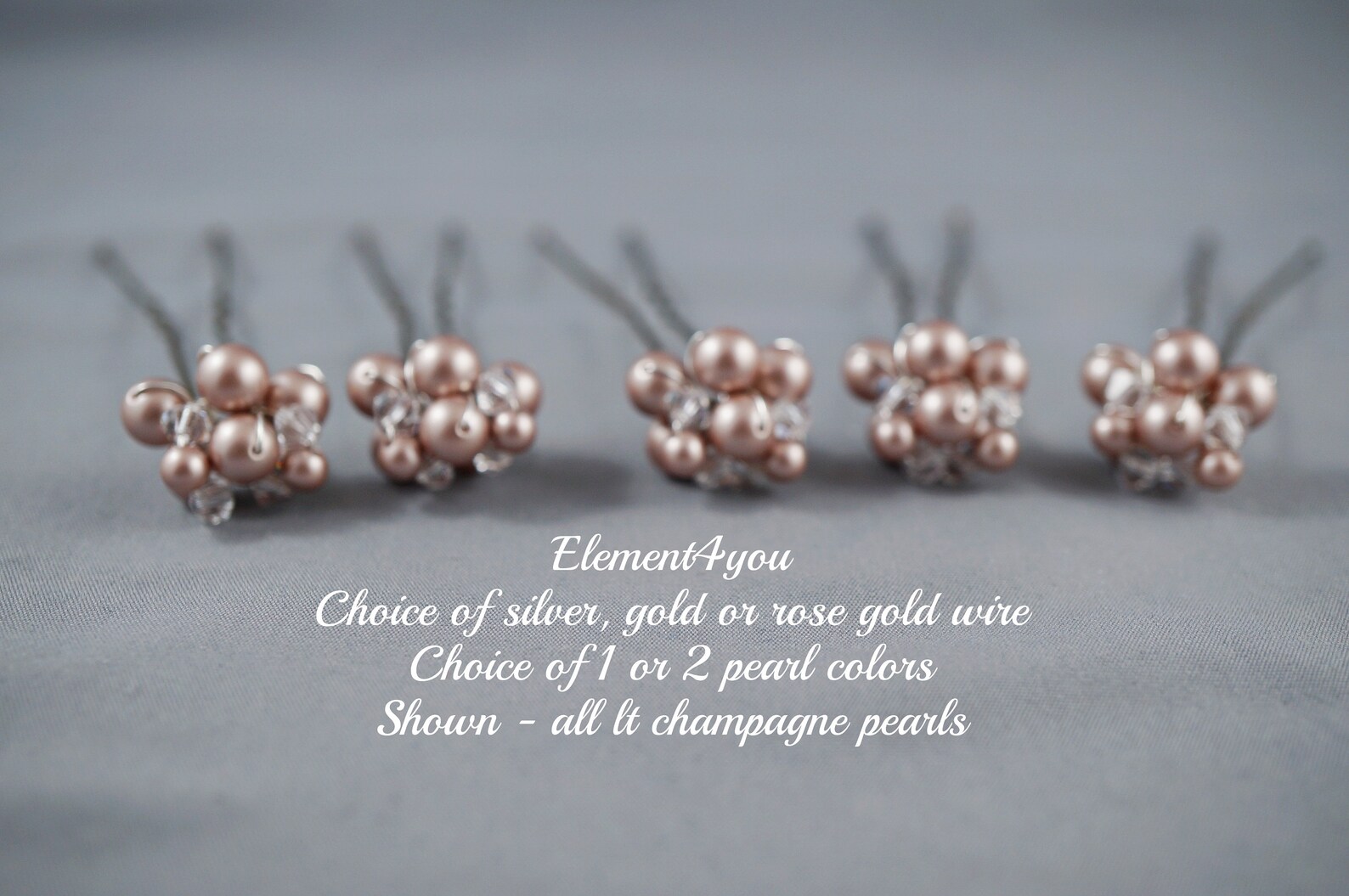 Bridal Hair Pins Champagne Ivory Hair Piece Silver Gold - Etsy
