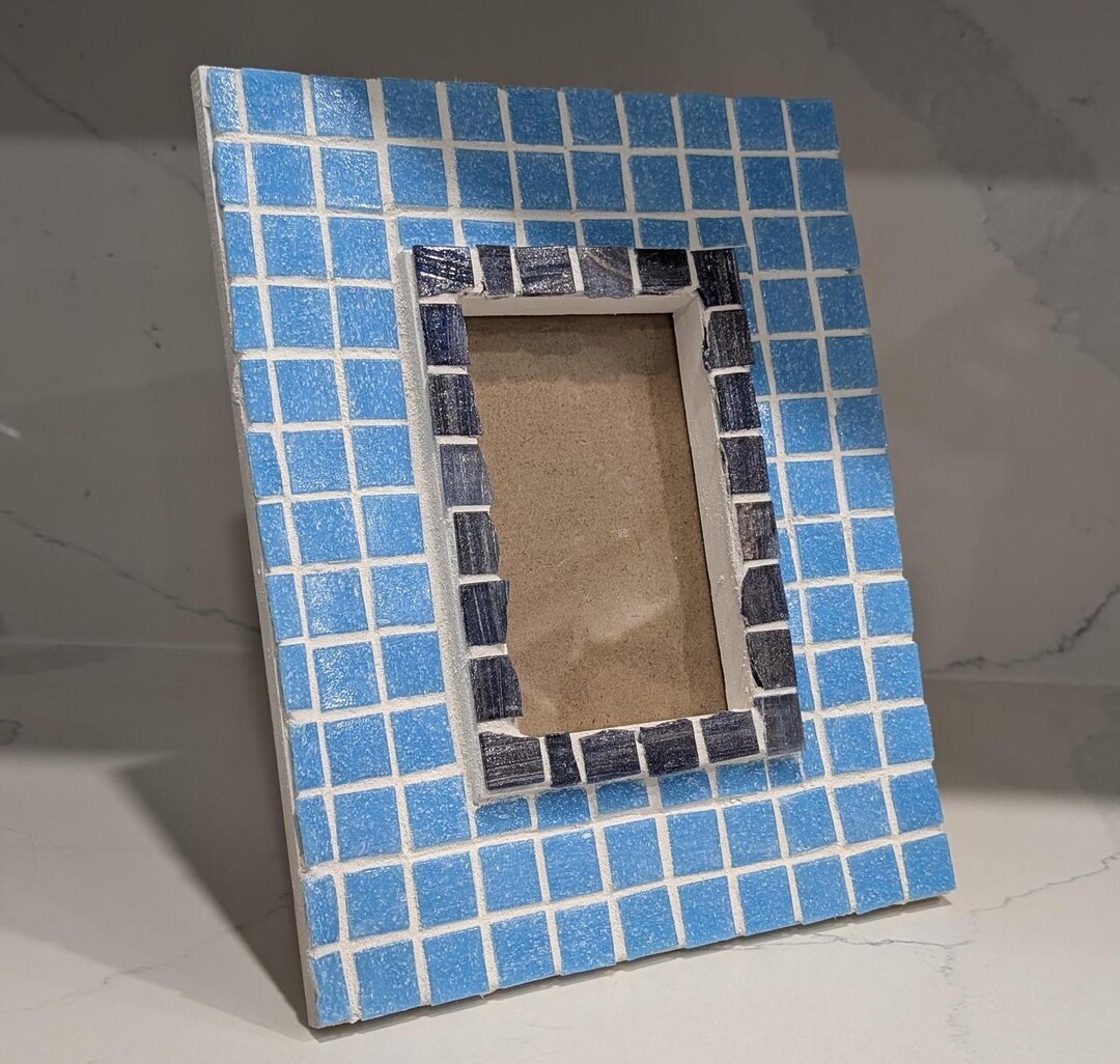 Blue Ceramic Tile Picture Frame 4"x6" - Etsy