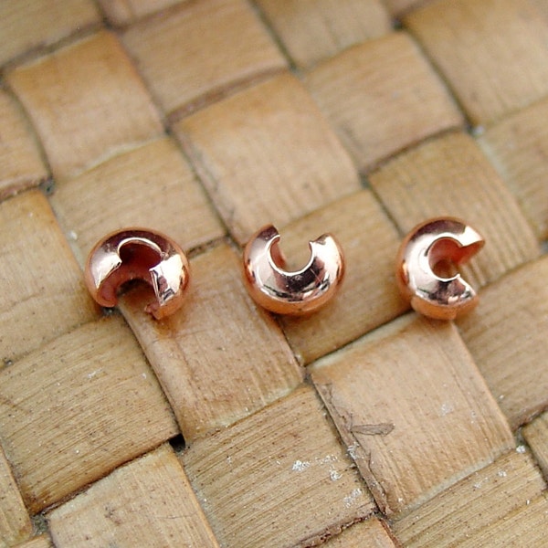 Copper Crimp Covers - Etsy