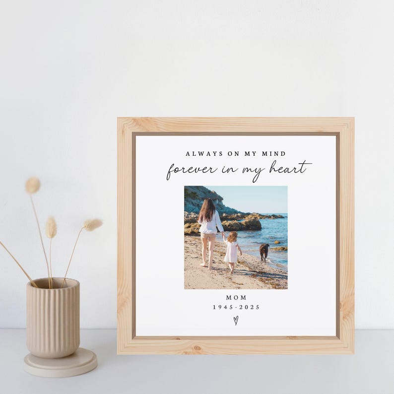 Personalized Mom Memorial Photo Frame Gift in Loving Memory of Mom ...