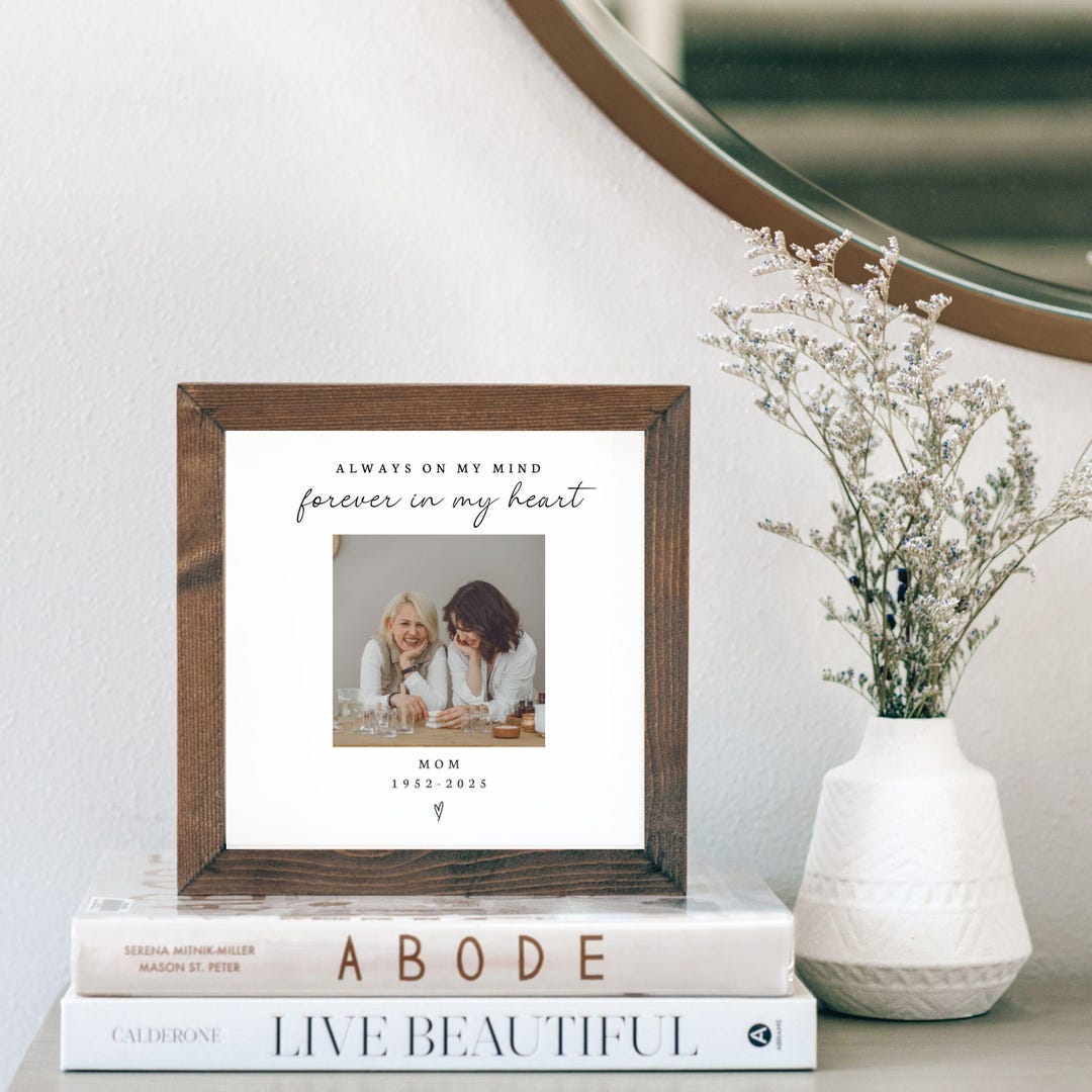 Personalized Mom Memorial Photo Frame Gift in Loving Memory of Mom ...