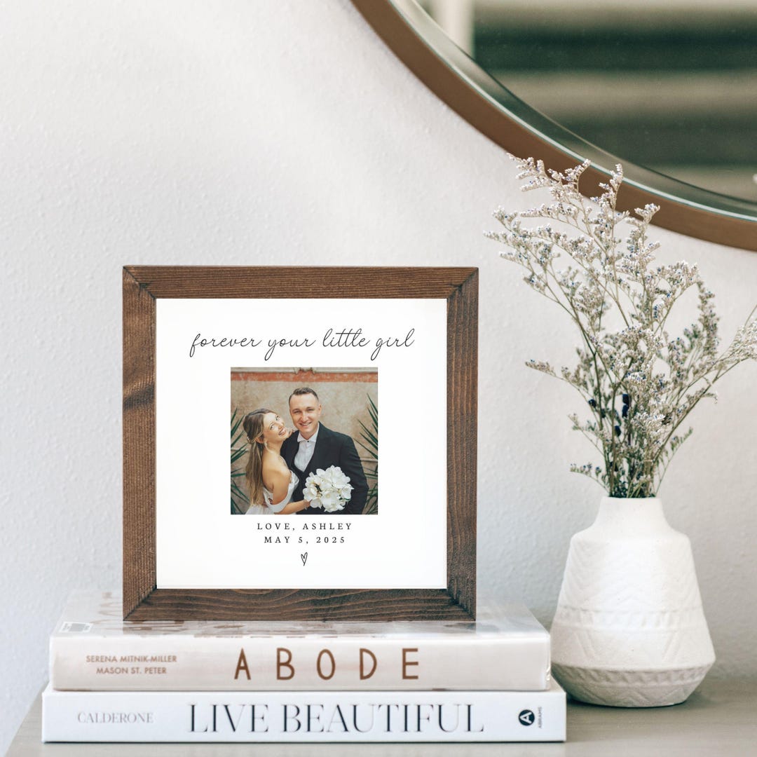 Dad Daughter Personalized Picture Frame Custom Photo Frame Wedding Day ...