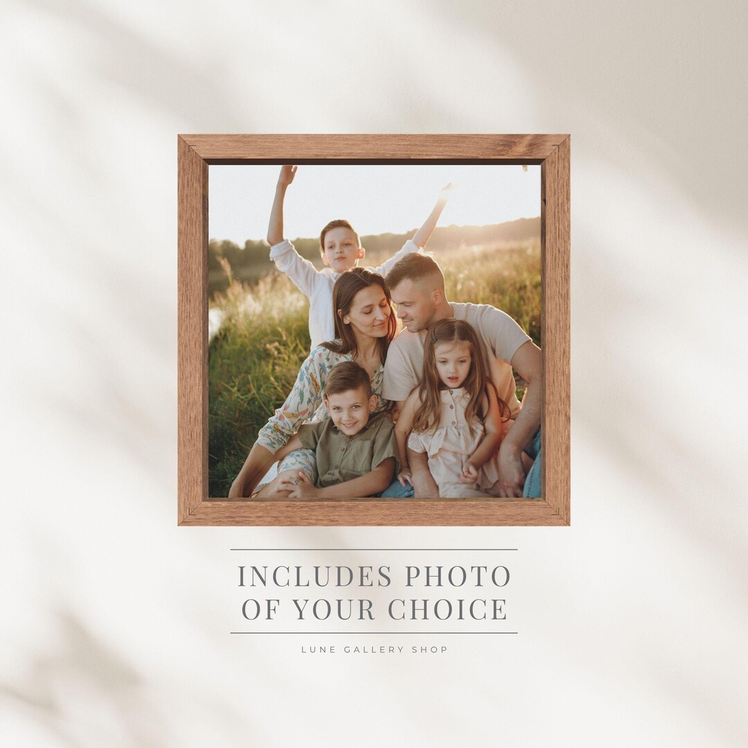 Custom Picture Wood Frame Personalized Framed Photo Print Minimal Frame ...