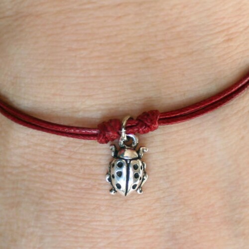 Ladybug Bracelet Ladybug Anklet many Colors to Choose - Etsy