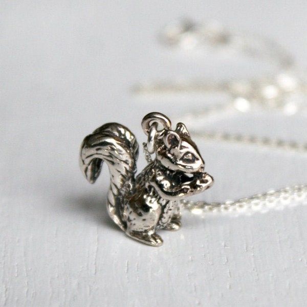 Squirrel Necklace - Etsy