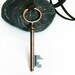Antique Copper Key Necklace With Suede Cord - Etsy
