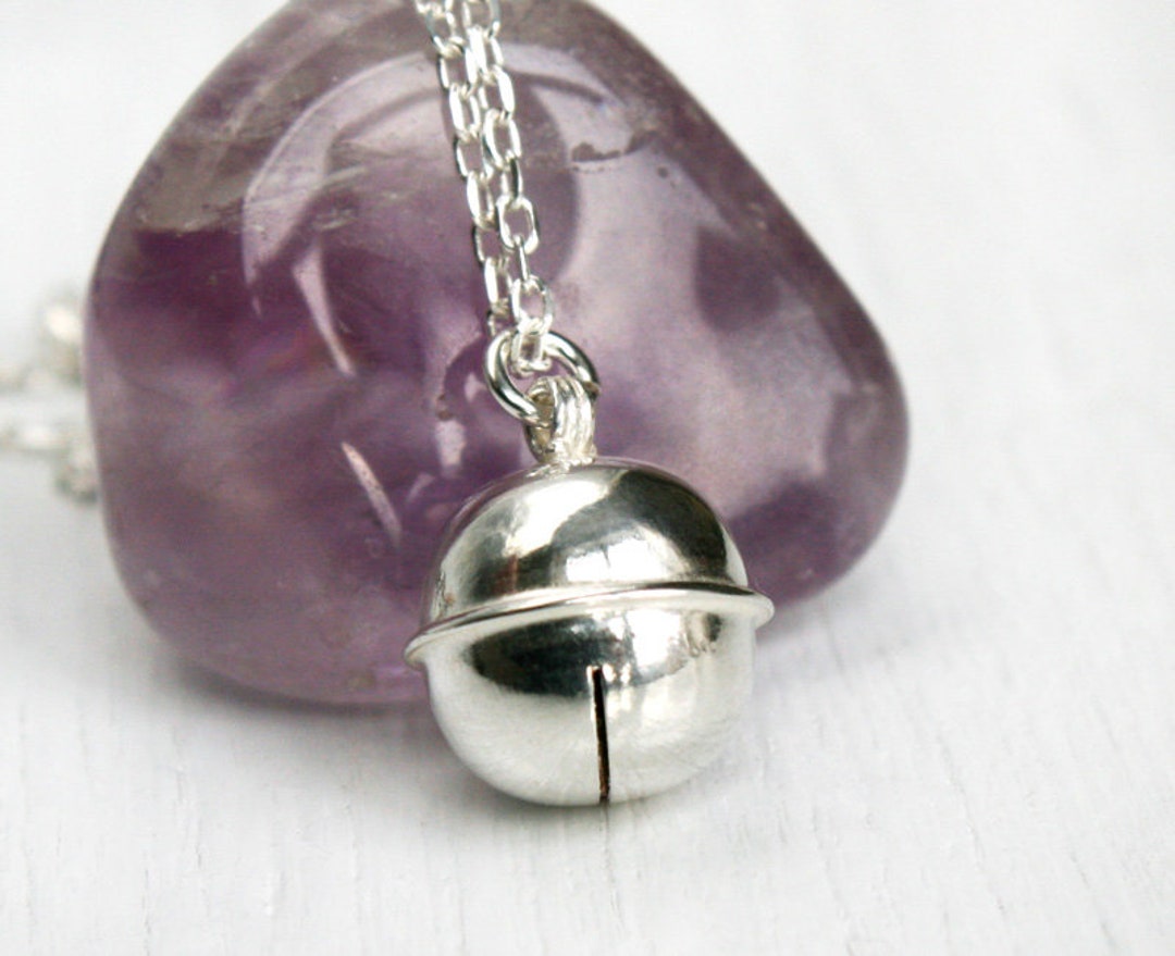 Sterling Silver Jingle Bell Necklace With 12mm Bell - Etsy