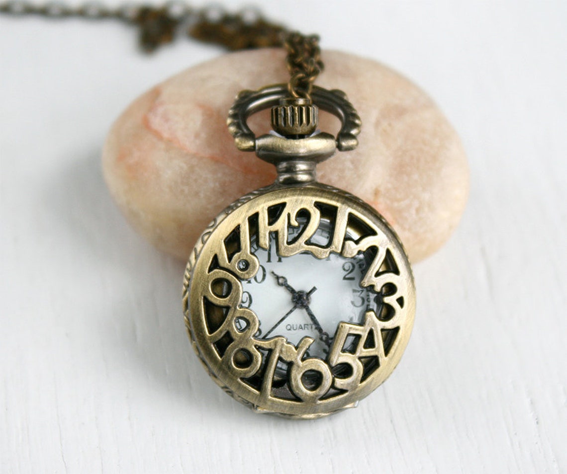 Pocket Watch Necklace, Clock Necklace (12 Styles to Choose) - Etsy