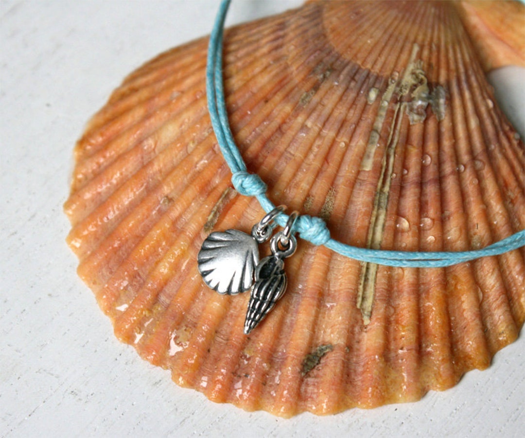Seashell Bracelet, Seashell Anklet (many Colors to Choose) - Etsy