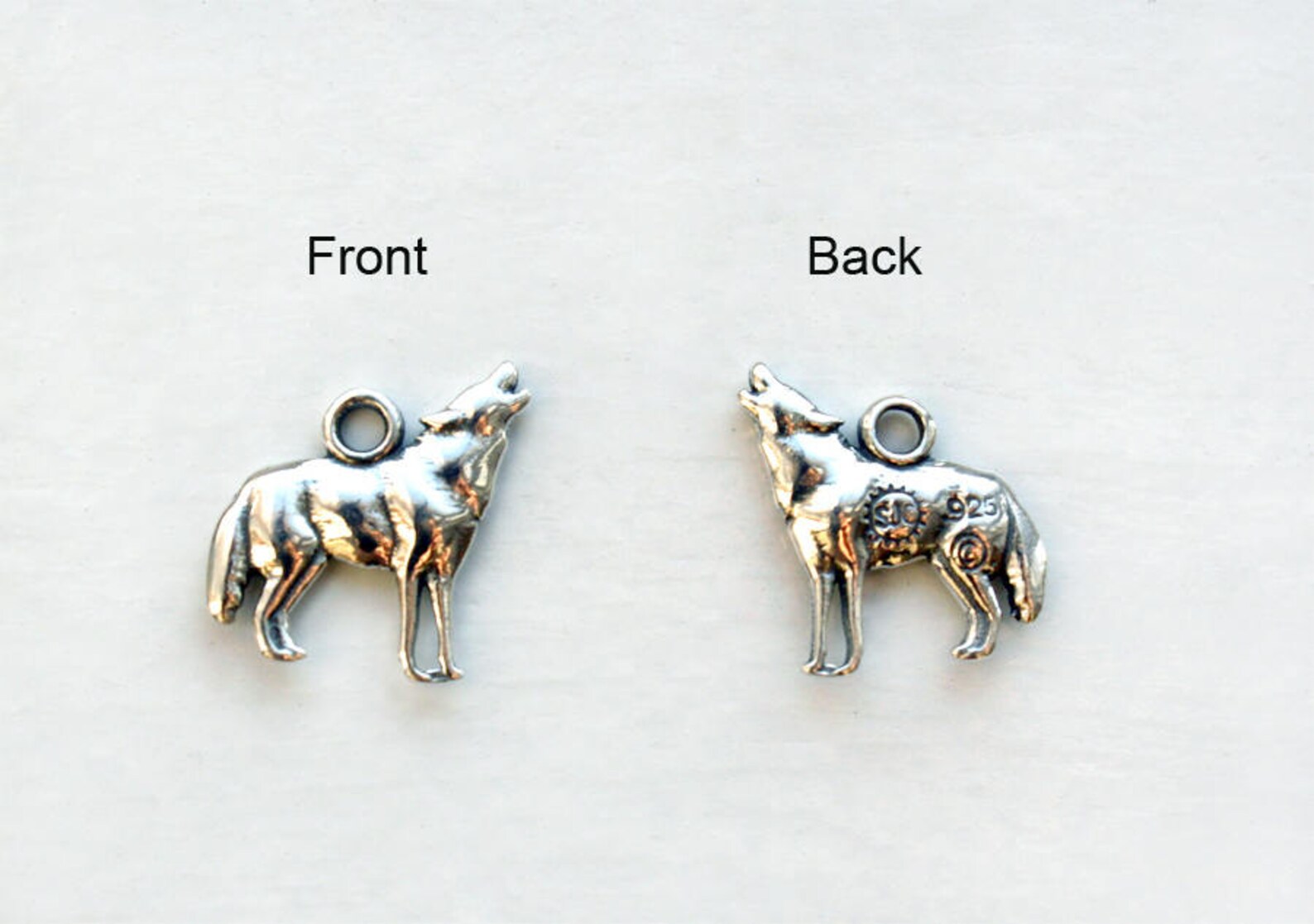 Sterling Silver Wolf Necklace - Etsy