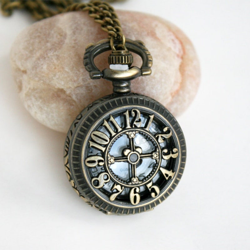 Clock Necklace - Etsy