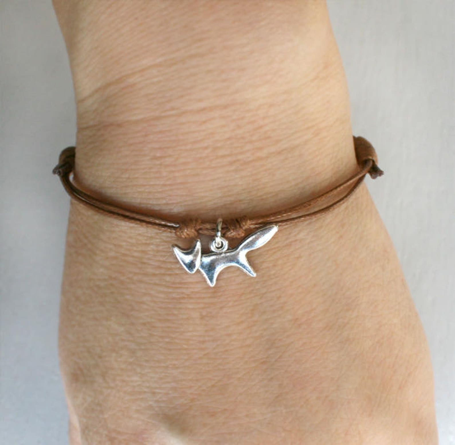 Fox Bracelet, Fox Anklet, (many Colors to Choose) - Etsy