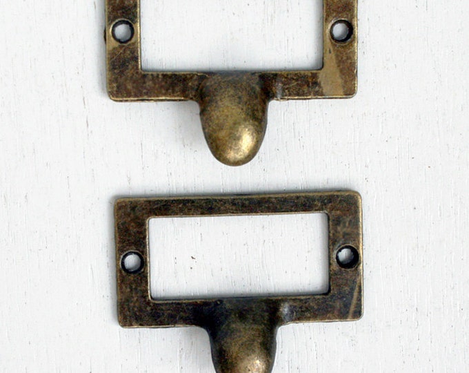 Category Label Holder/drawer Pulls set of 2 imperfect - Etsy