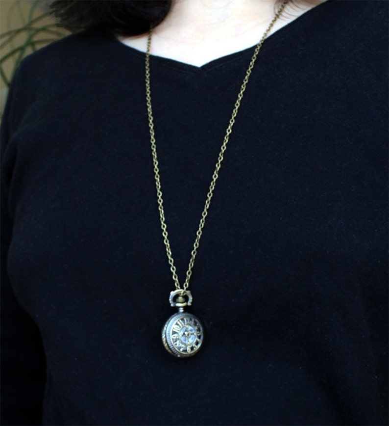 Pocket Watch Necklace, Clock Necklace (12 Styles to Choose) - Etsy