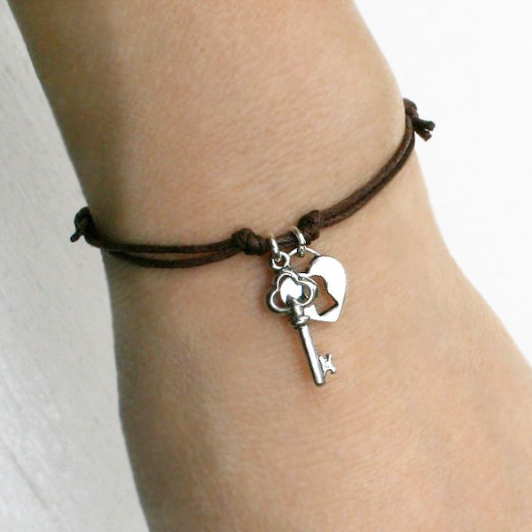 Lock Key Bracelet - Etsy
