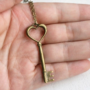 Key Necklace on Chain (many Different Keys to Choose) - Etsy