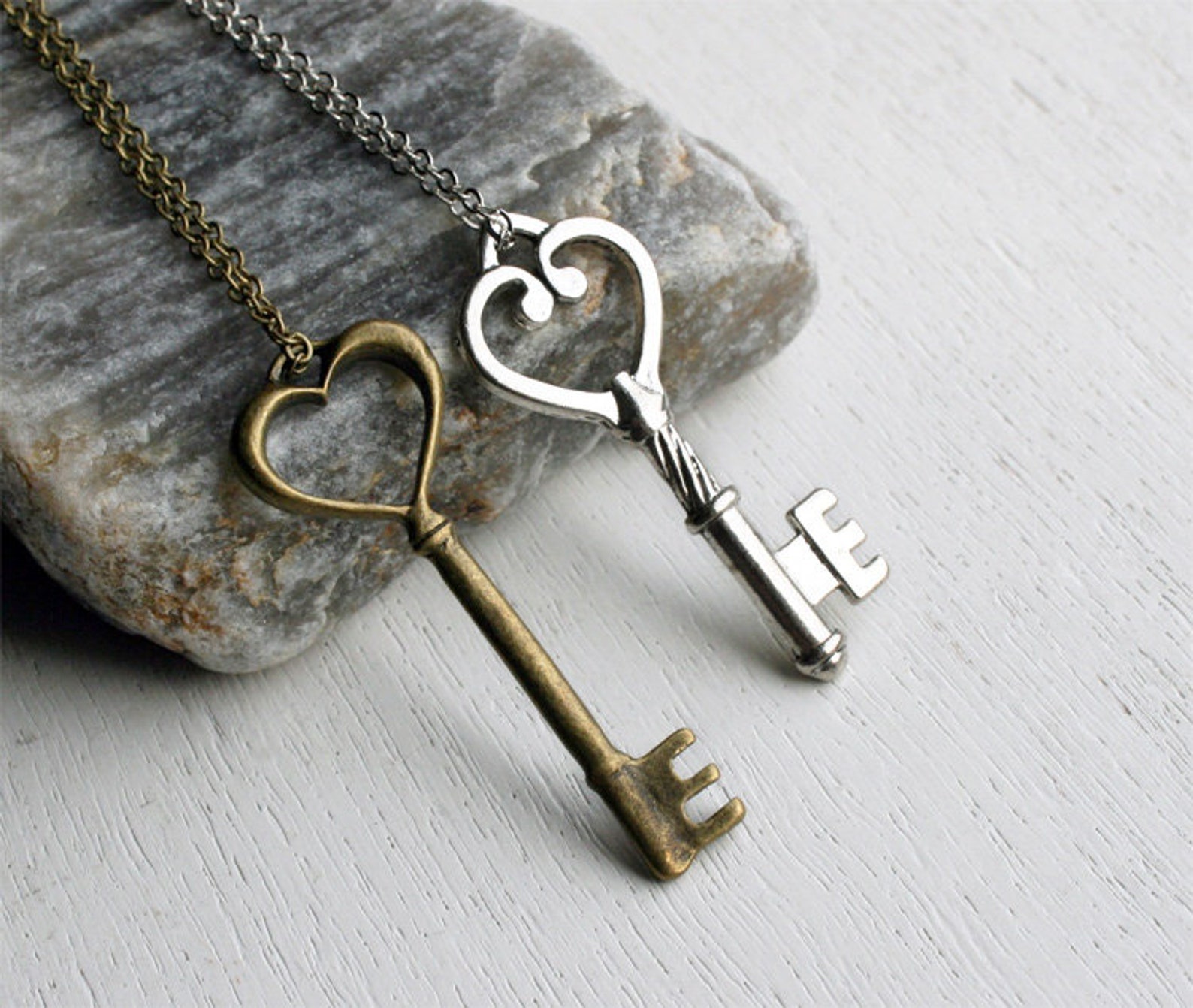 Key Necklace on Chain (many Different Keys to Choose) - Etsy
