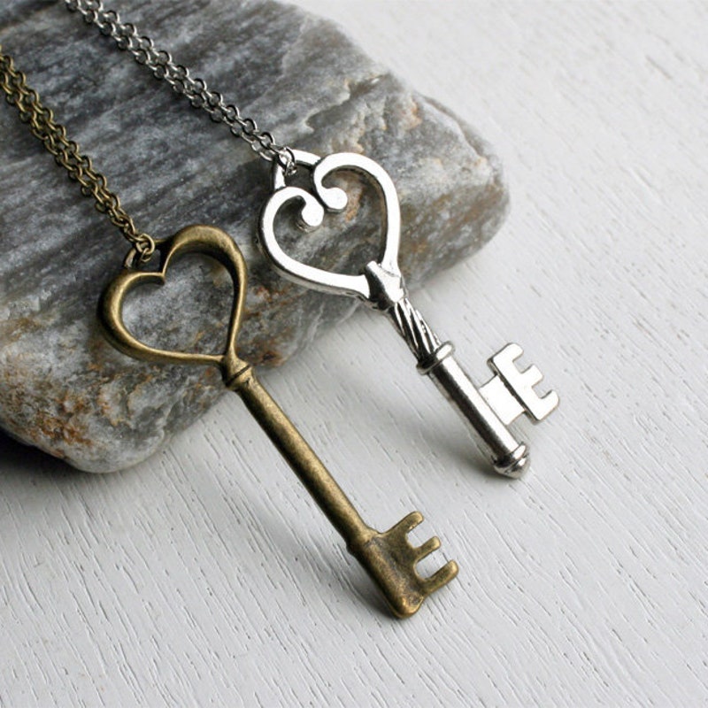 Long Key Necklace - Etsy