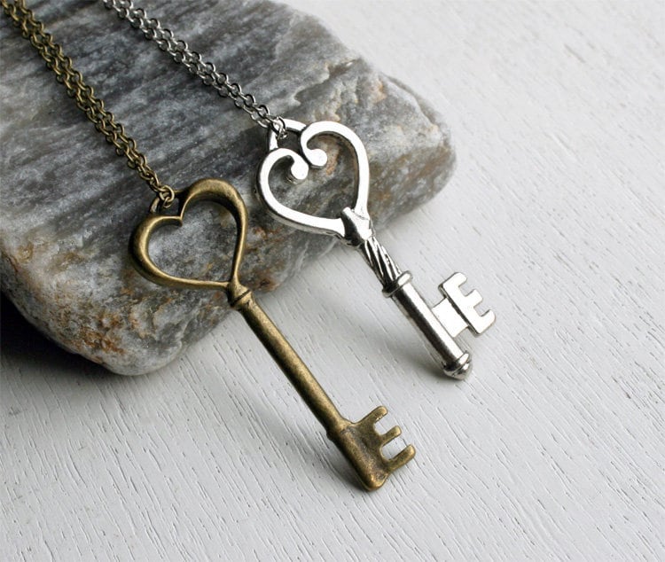 Key Necklace on Chain (many Different Keys to Choose) - Etsy