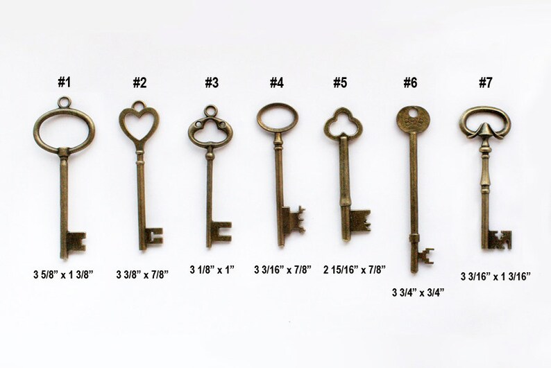 Big Key Necklace 8 key styles and 13 cord colors to choose | Etsy