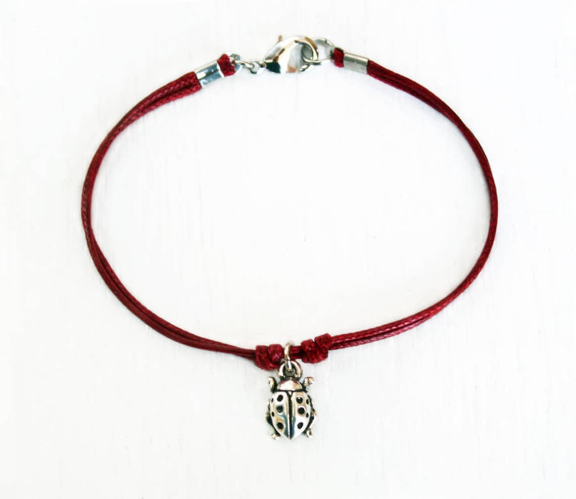 Ladybug Bracelet, Ladybug Anklet, (many Colors to Choose) - Etsy