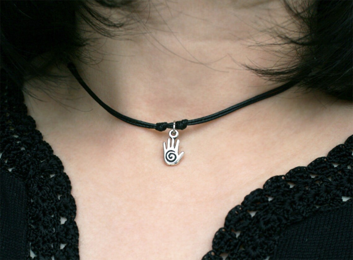 Spiral Hand Choker Necklace - Etsy