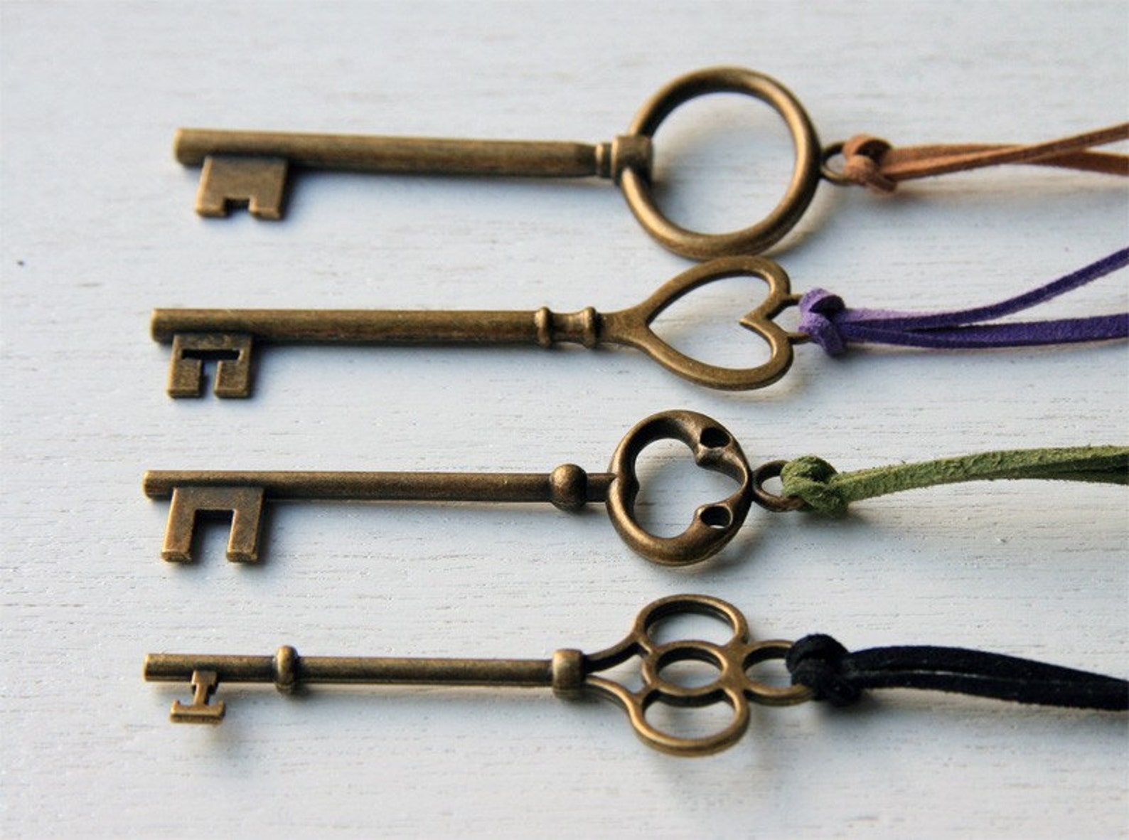 Big Key Necklace (8 Key Styles and 13 Cord Colors to Choose) - Etsy