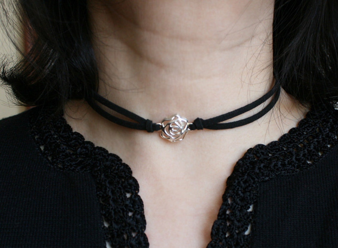 Rose Choker many Colors to Choose - Etsy