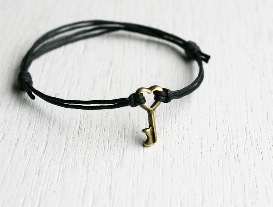 Little Key Bracelet, Little Key Anklet many Colors to Choose - Etsy