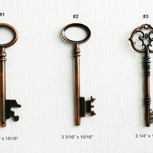 Antique Copper Key Necklace With Suede Cord - Etsy