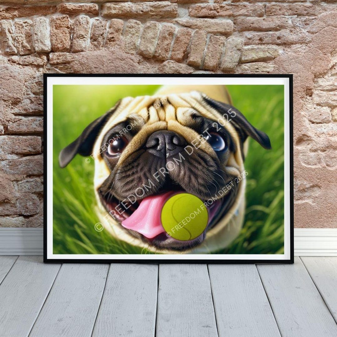 Pug – High-resolution Digital Download - Cute Dog Photo for Pet Lovers ...