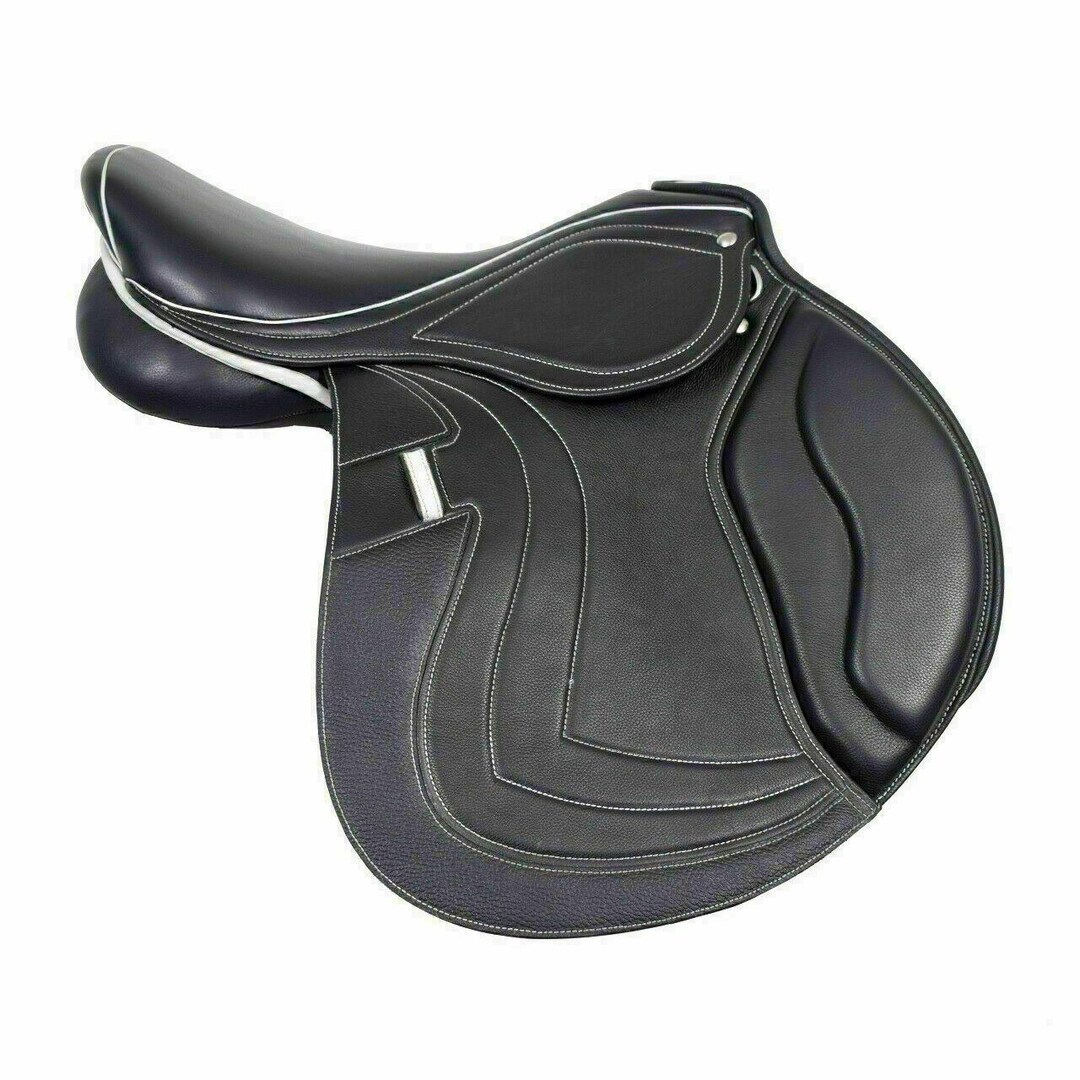 Leather Jumping Saddle, Double Flap, Changeable Gullets - Etsy