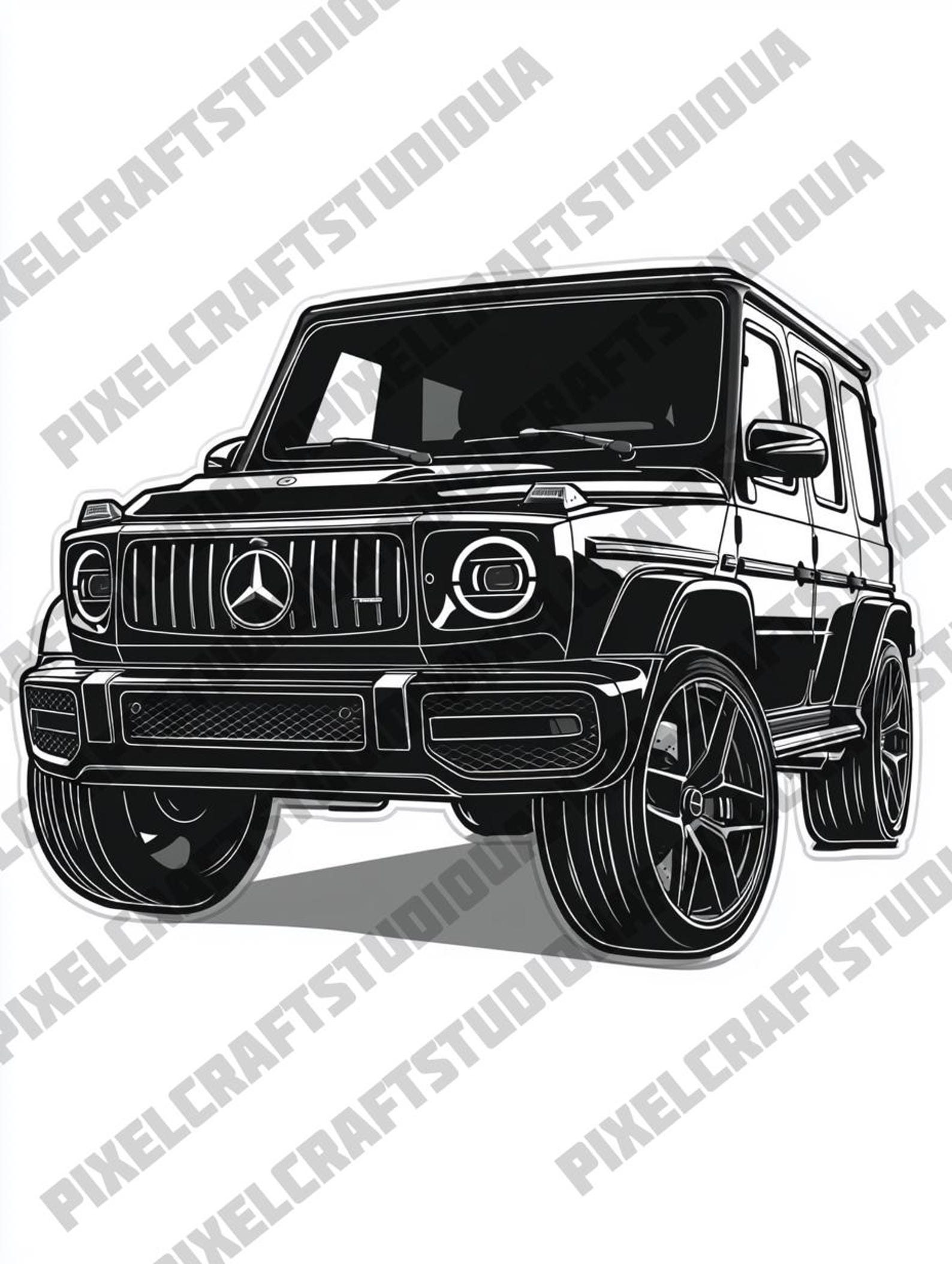Mercedes Benz G Class Svg Car Clipart Printable Art Files for Cricut ...