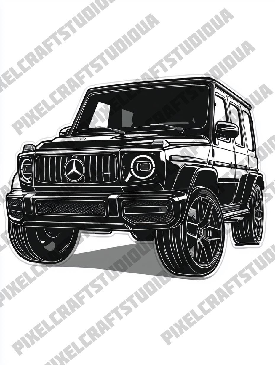 Mercedes Benz G Class Svg Car Clipart Printable Art Files for Cricut ...