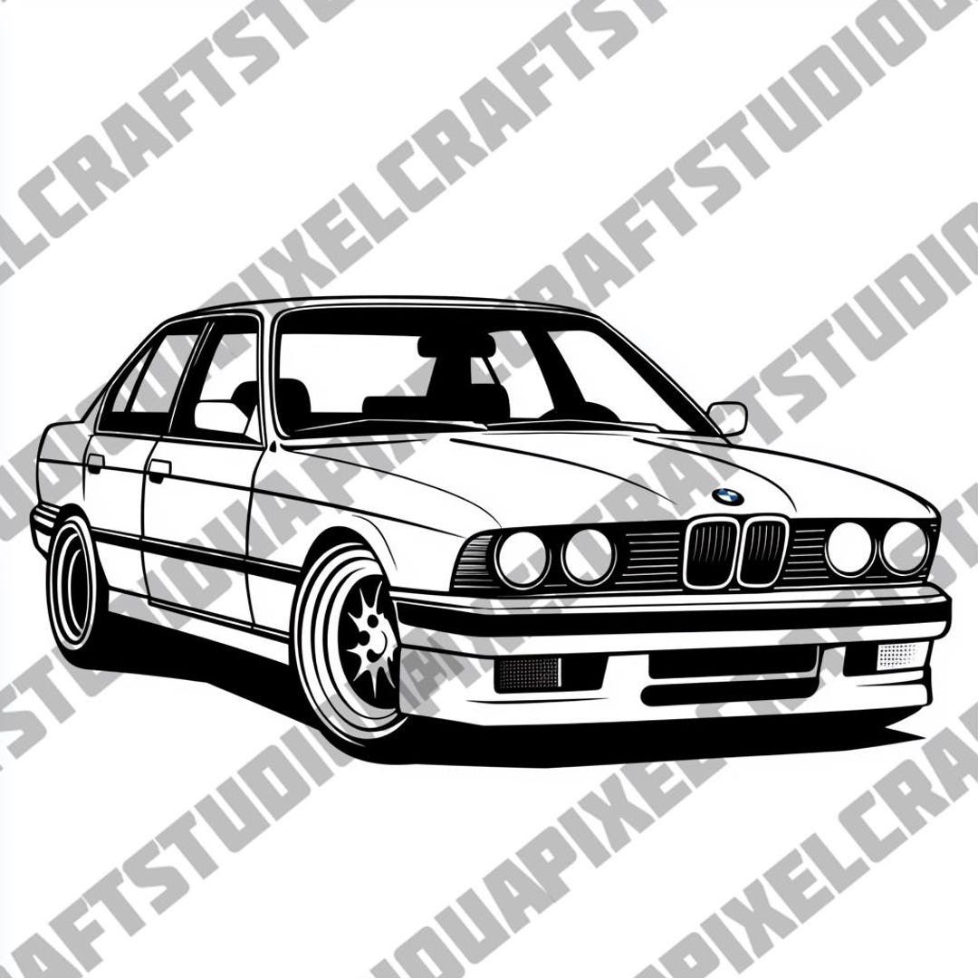 BMW E34 Vector Art – Digital Download for Posters & Apparel Svg/png/pdf ...