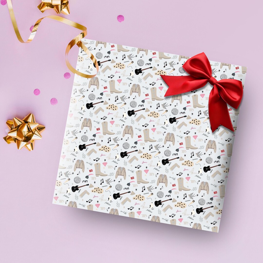 Taylor Swift Inspired Wrapping Paper | Swiftie Fan Gift Wrap | Tween ...