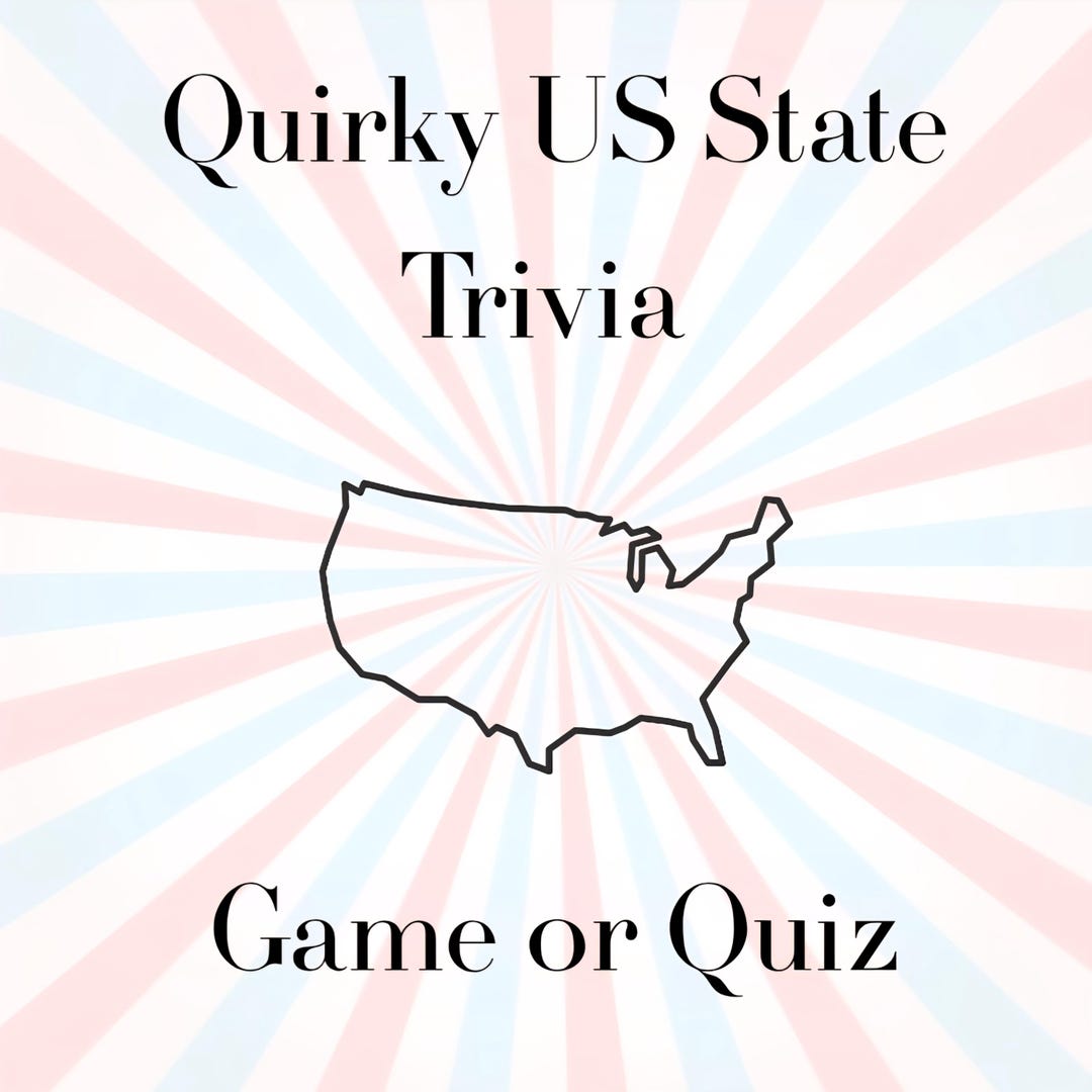 Quirky State Facts Trivia – Unique USA Party Game, Printable Quiz - Etsy