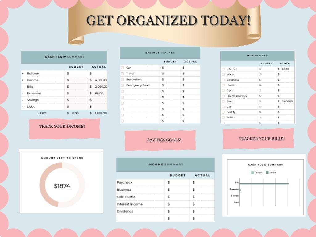 Christian Budget Template | Monthly Budget Tracker | Financial Tracker ...