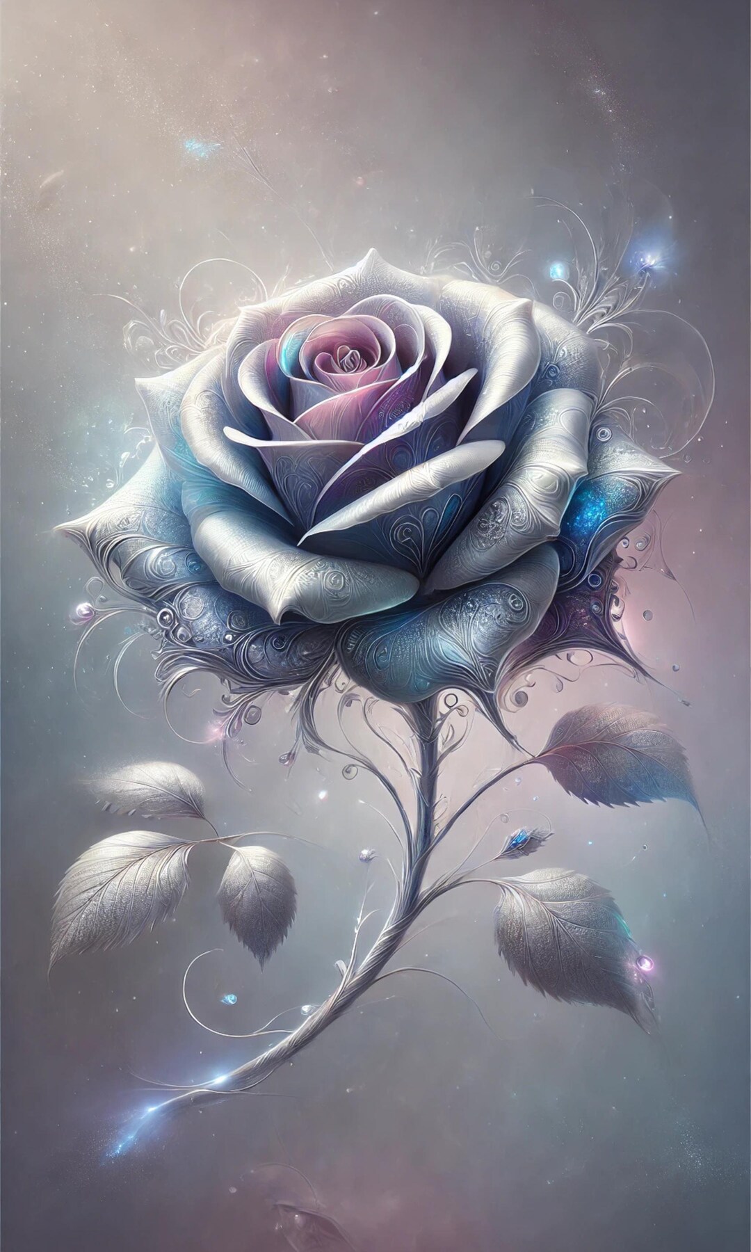 Surreal Rose - Elegant Digital AI Art | Dreamlike Floral Artwork ...