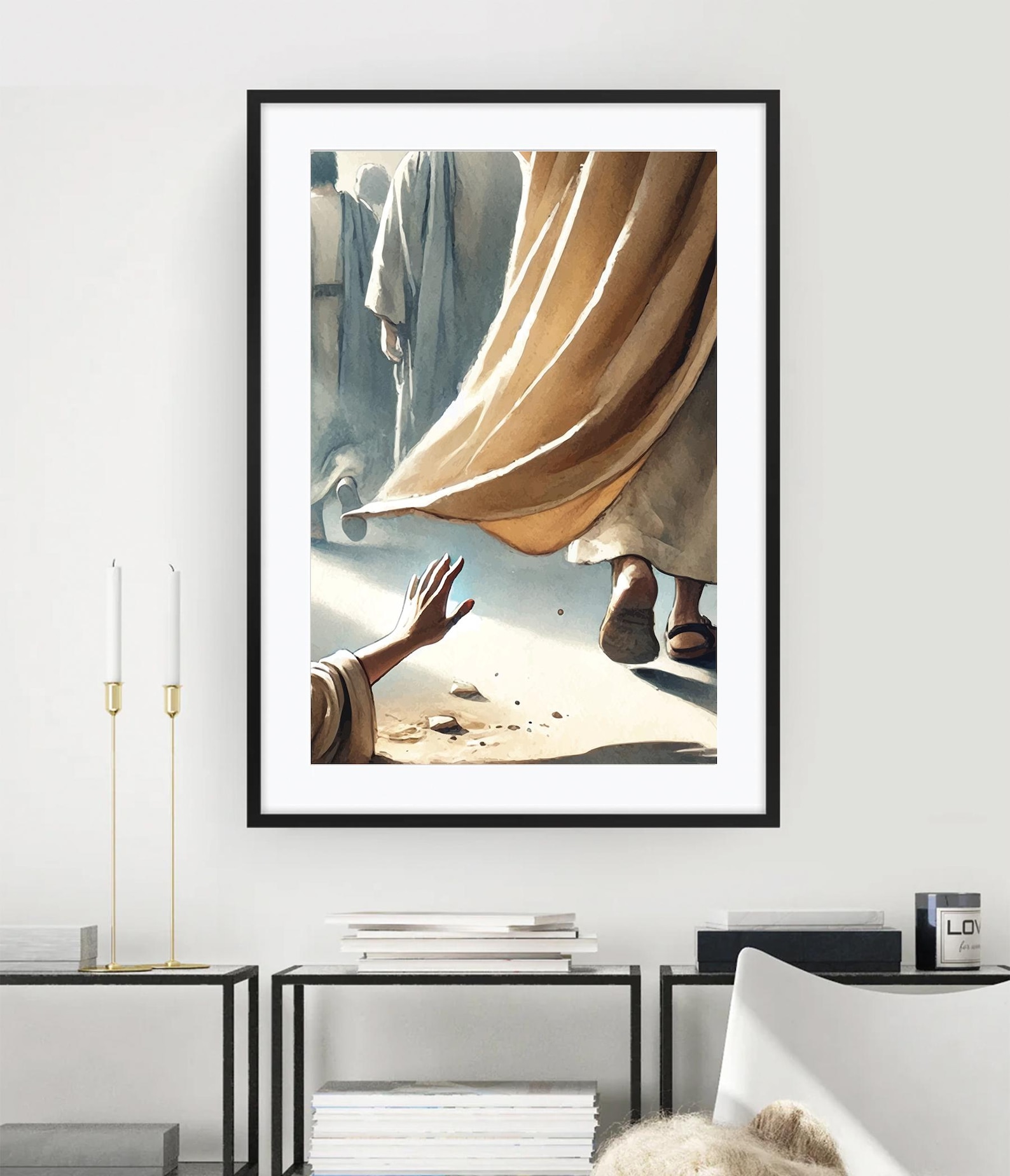 Reaching Out – Digital Artwork of the Woman Touching Jesus' Garment ...