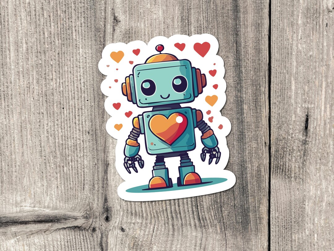 Valentine Robot R2V2 Love and Robots Sticker - Etsy