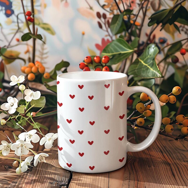Red Heart Mug - Etsy