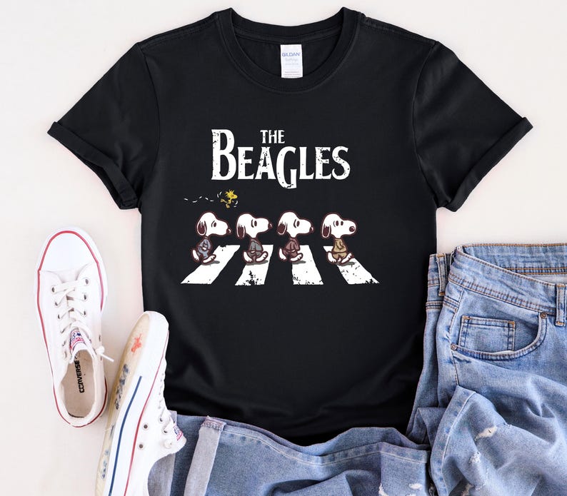 Snoopy "the Beagles" the Beatles Sweatshirt, Abbey Road Inspired - Etsy