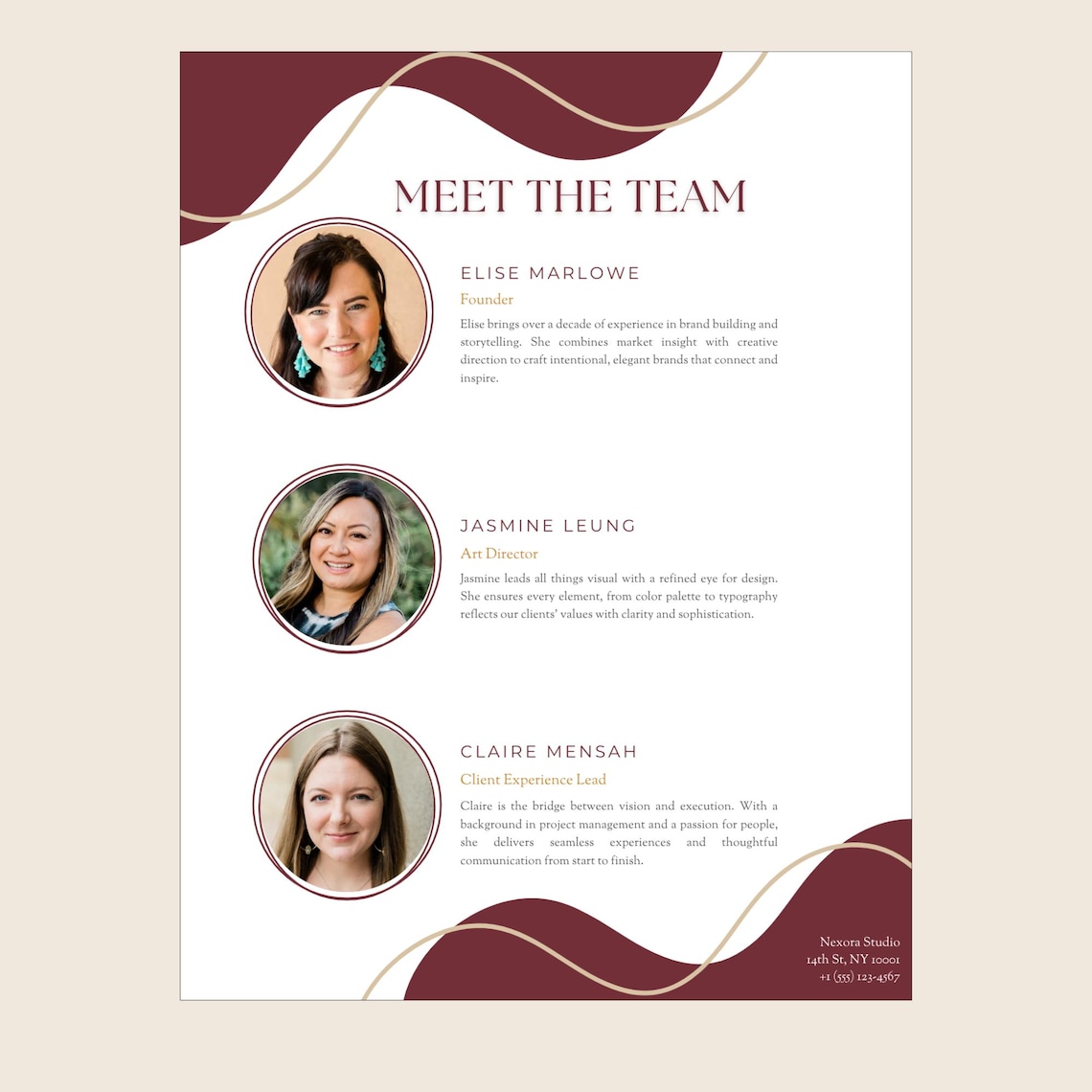 Meet the Team Template | Canva Editable Team Introduction Flyer ...