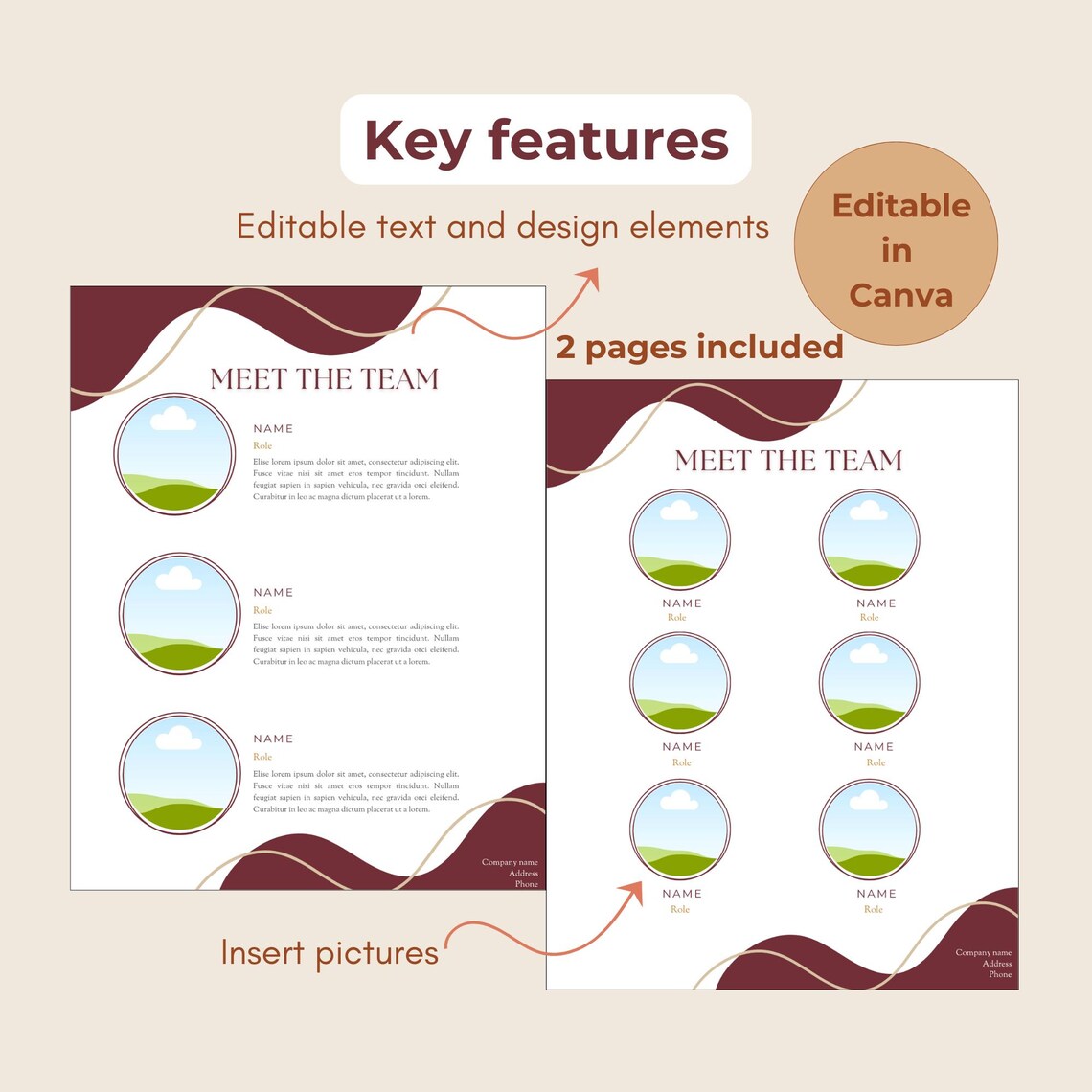 Meet the Team Template | Canva Editable Team Introduction Flyer ...