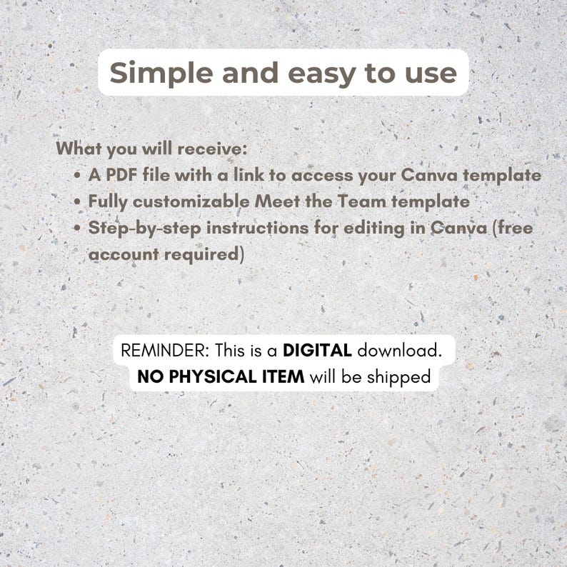 Team & Speaker Profile Template | Canva Editable Bio Sheet | Management ...