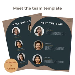 Meet the Team Template | Canva Editable Team Intro | Modern Design ...